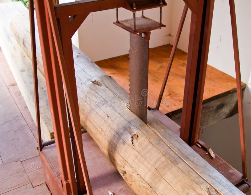 Old wood cutting machine stock image. Image of machine - 13212829
