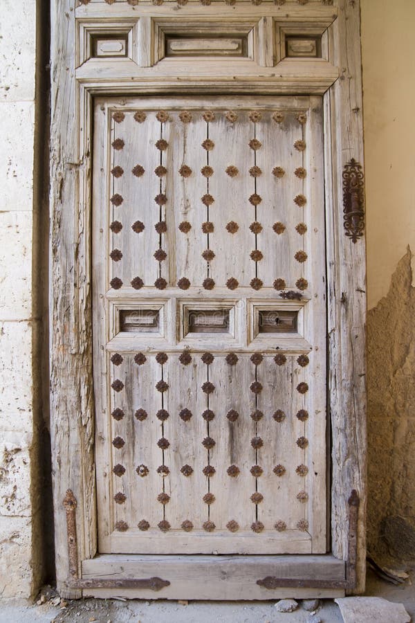 Old wood gate stock image. Image of brihuega, spain, building - 15964173