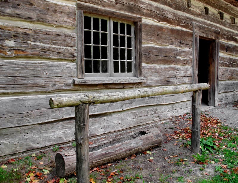 Old Wood Horse Hitching Post Rail Stock Image - Image of windows, wood ...