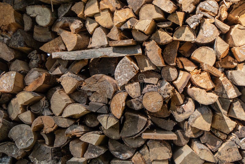 Old Wood Logs are Suitable for Starting a Fire in a Fireplace Stock ...