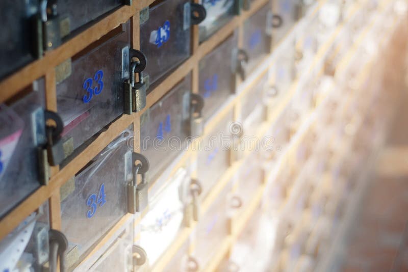 Old wood mail box stock image. Image of wood, orange - 88112391