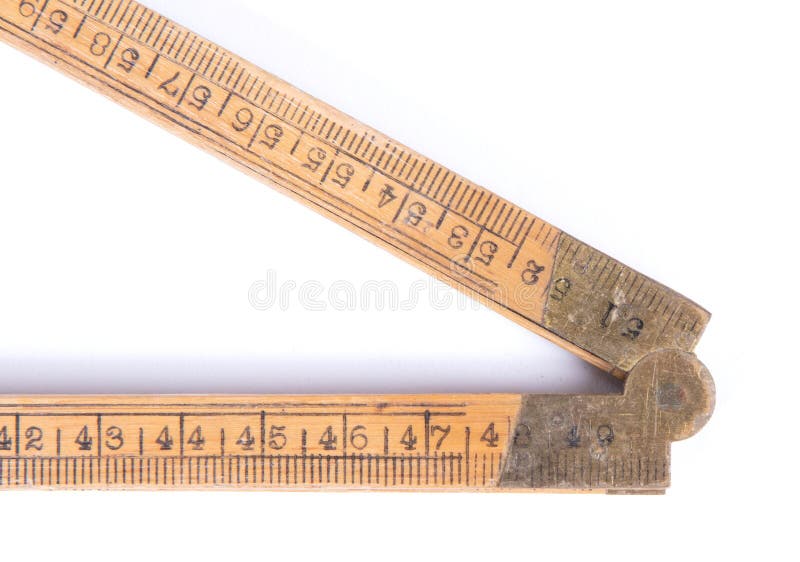 Old Wood Measure Tool, Isolated Stock Photo - Image of isolated, wooden ...
