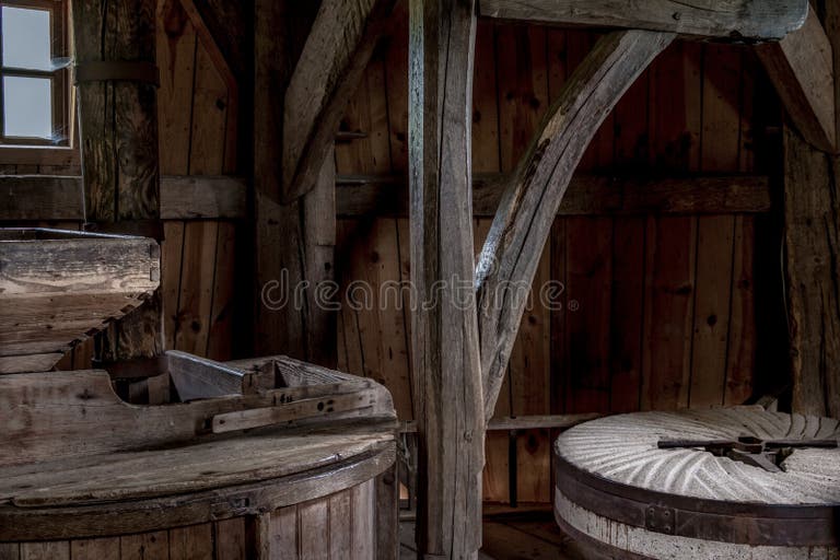 An Old Wood Mill from the Inside Stock Photo - Image of design ...