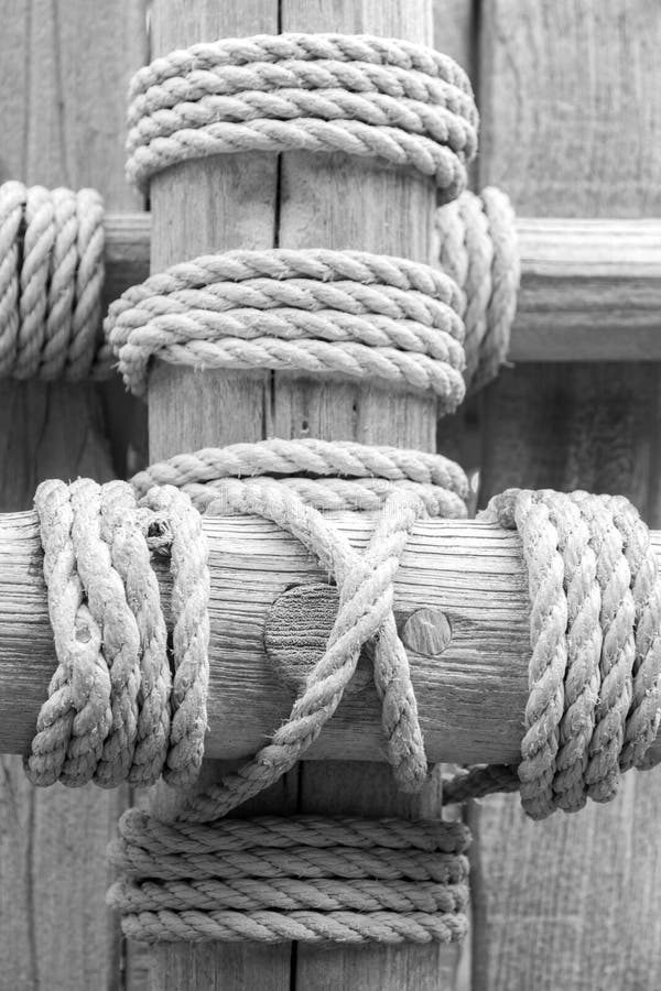 Old wood and old rope stock photo. Image of cord, navy - 41466516
