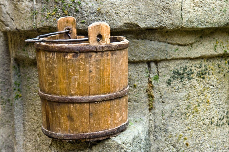 Old wood pail stock image. Image of plank, country, history - 11281319