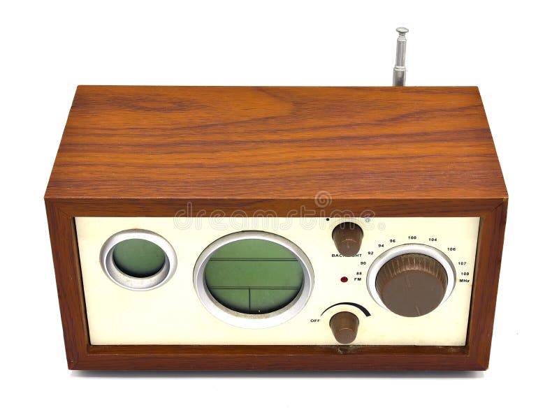 Old Wood,retro Radio Set Isolated on Background Stock Photo - Image of ...