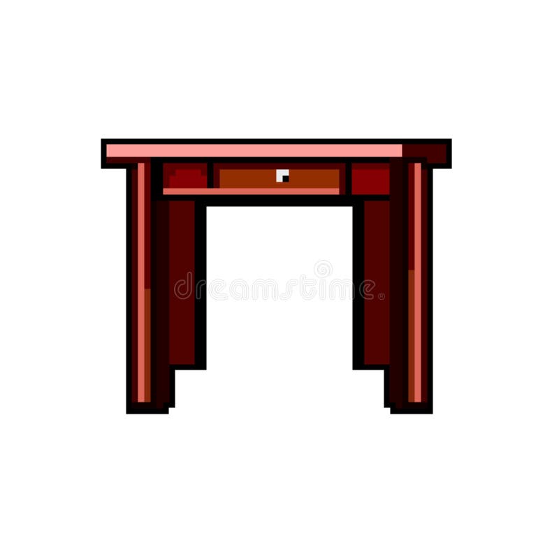 Old Wood Table Game Pixel Art Vector Illustration Stock Vector ...