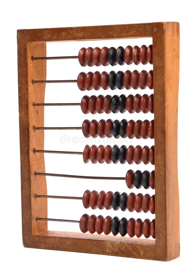 Old Wooden Abacus on White Background Stock Photo - Image of ...