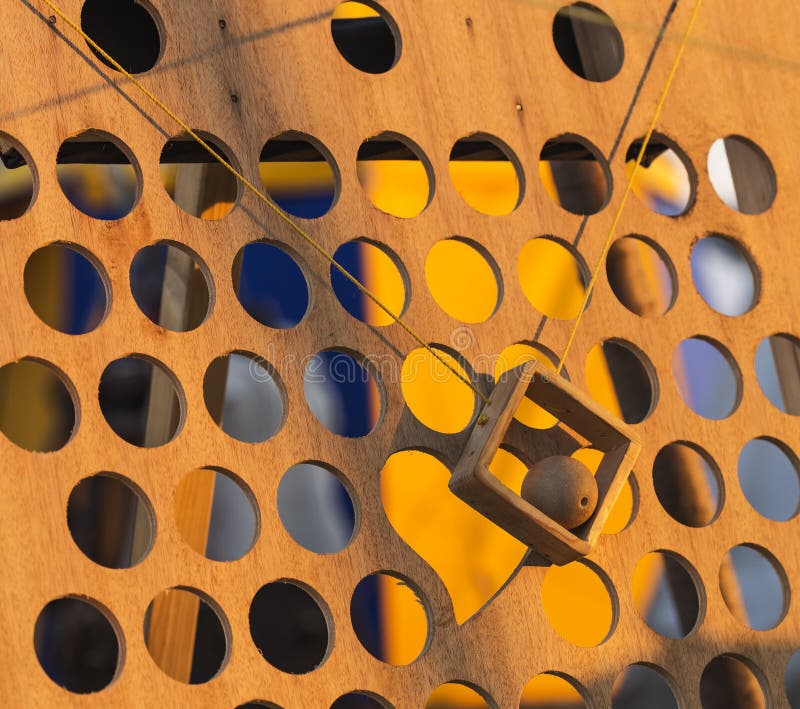 Old Wooden Ball Game Design Stock Photo - Image of guidance, answer ...