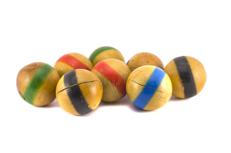 Old Wooden Balls Collection for Game Stock Image - Image of collection ...