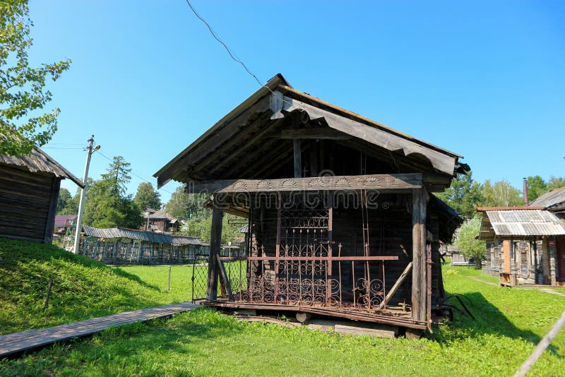 Old Wooden Barn in Russian Outback Village Stock Image - Image of ...