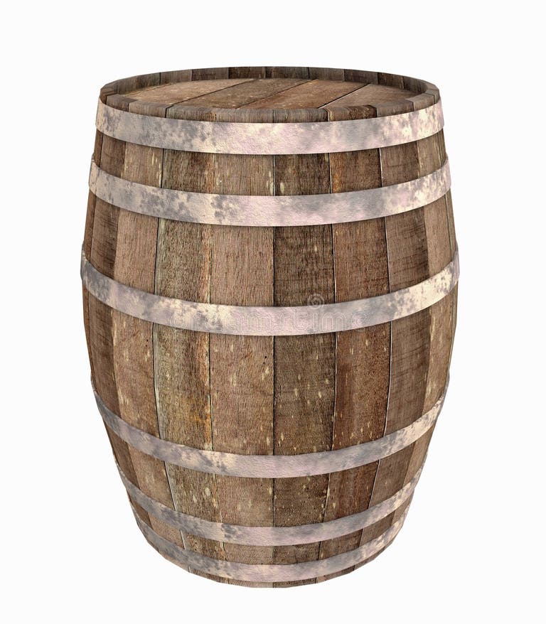 Old Wooden Barrel Isolated White Stock Illustrations – 7,019 Old Wooden ...
