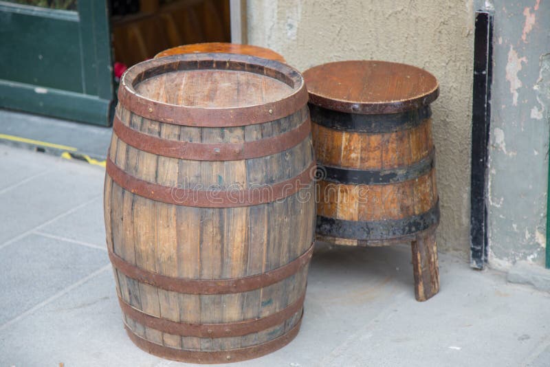 Old wooden barrel. stock image. Image of rustic, cylindrical - 93145039