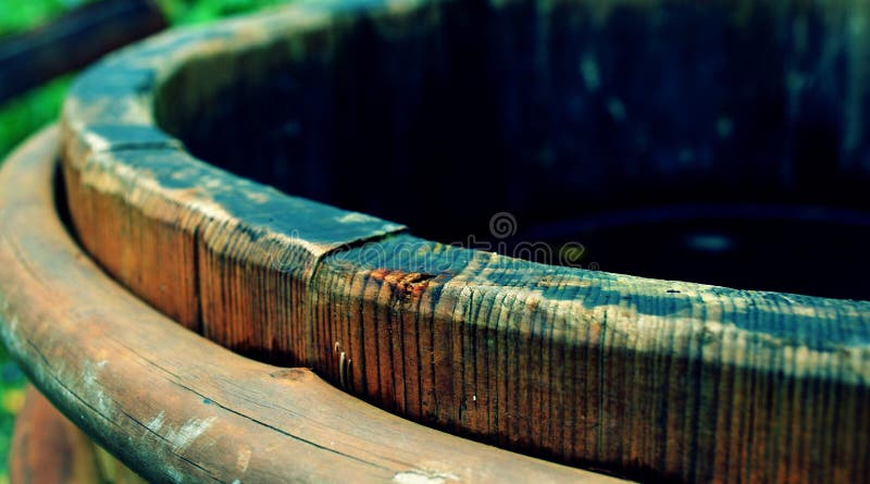 Old wooden barrel stock image. Image of washing, green - 76141289