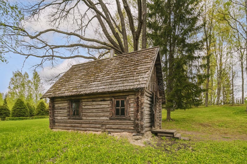 Old Wooden Bathhouse in Rural Area Editorial Stock Image - Image of ...