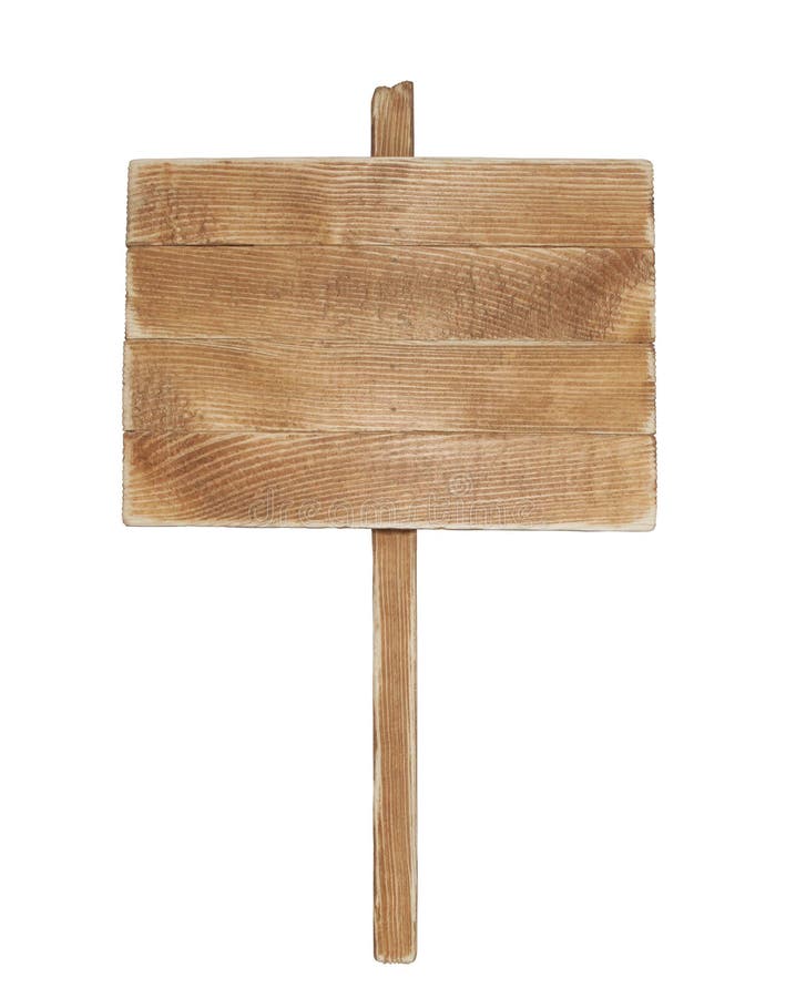 Old Wooden Billboard Isolated on White. Stock Image - Image of ...