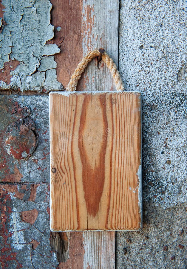 Old Wooden Blank Signboard on the Old Aged Wall Background Stock Image ...