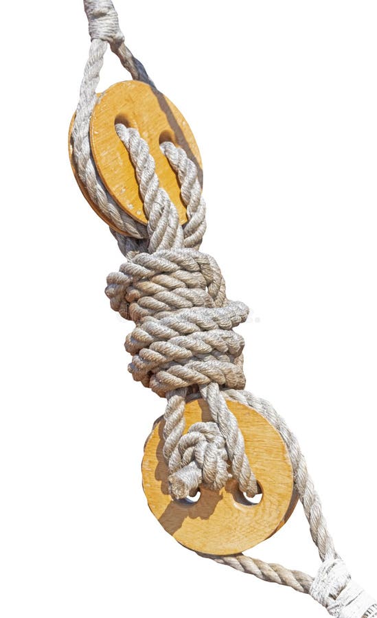 Old wooden block with rope stock image. Image of boat - 21040795