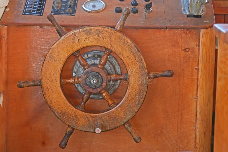 An old wooden boat rudder stock image. Image of cruise - 352484303