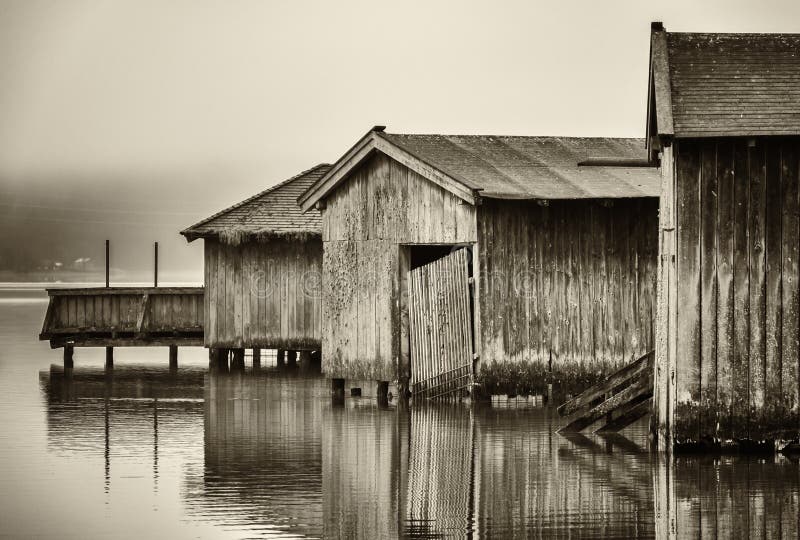 Old wooden boathouse stock photo. Image of object, brown - 63602808