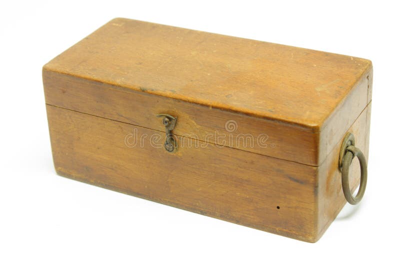 Old wooden box stock photo. Image of isolated, wood, container - 13220836