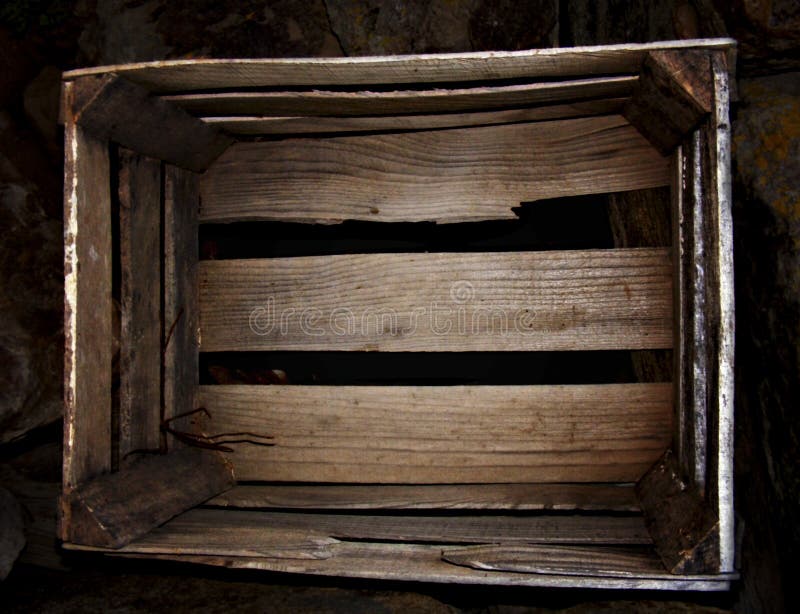 Empty grungy wooden box stock image. Image of compartment - 10890401
