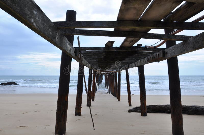 Old wooden bridge stock image. Image of morning, dawn - 26918317
