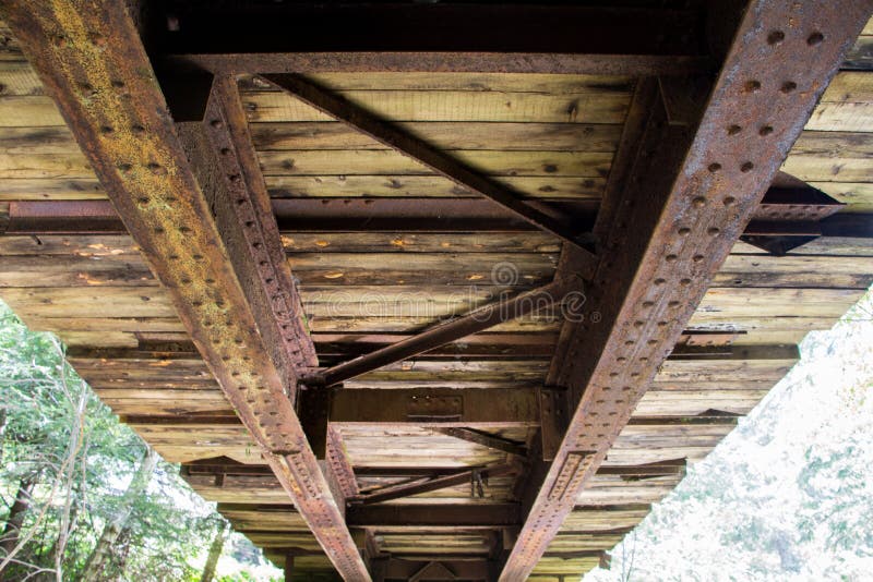 Bridge bottom view stock image. Image of wooden, construction - 109255607