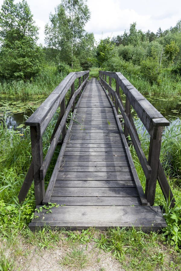 Old Wooden Bridge Built on the Lake Stock Photo - Image of wood, travel ...