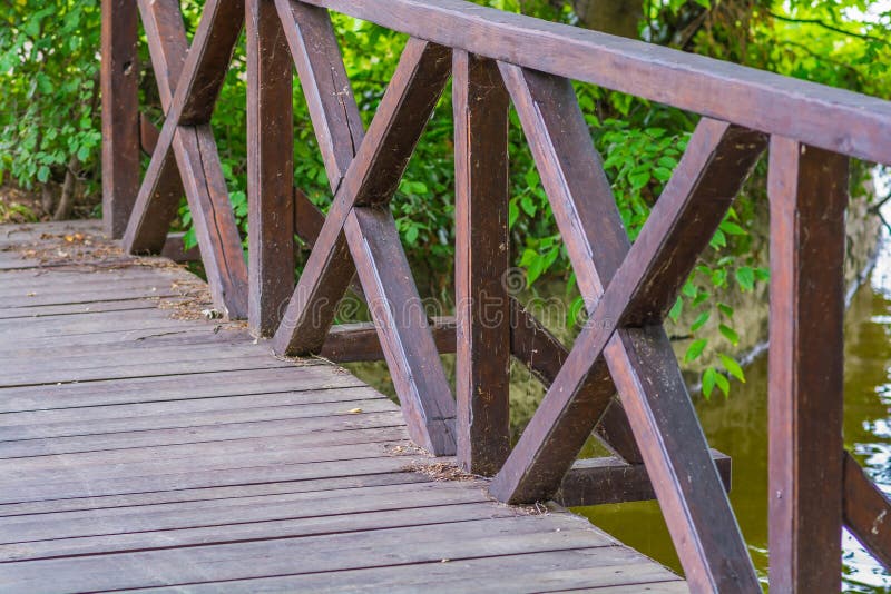 Old Wooden Bridge in Deep Forest Stock Photo - Image of bridge ...
