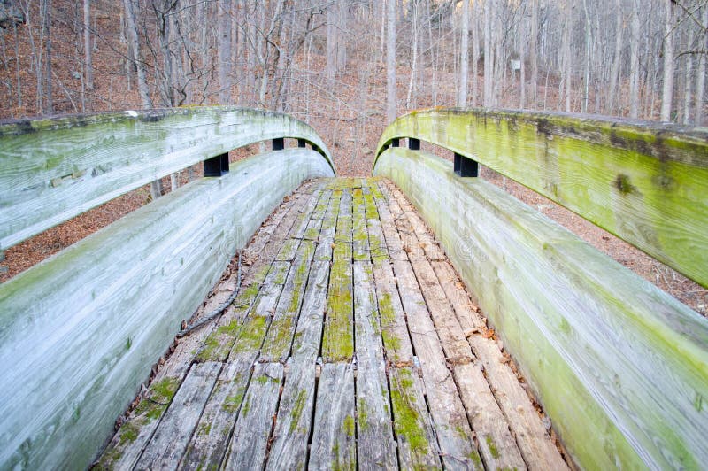 Old Wooden Bridge in Nature Stock Photo - Image of wood, outdoors ...