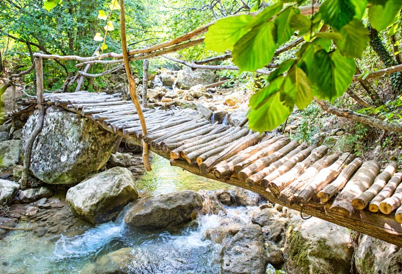 Dunning Springs Park Bridge at Sunrise, Decorah, Iowa Stock Image ...
