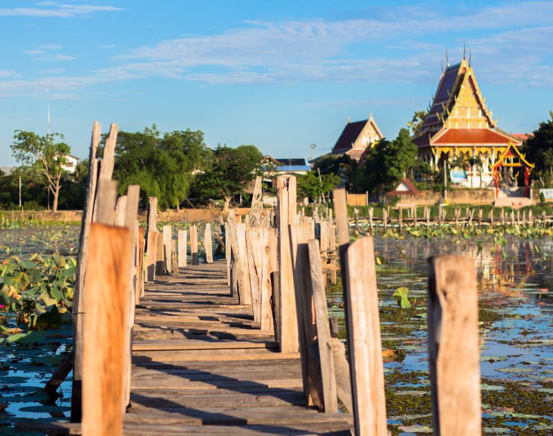 Old wooden bridge stock image. Image of travel, park - 95514765