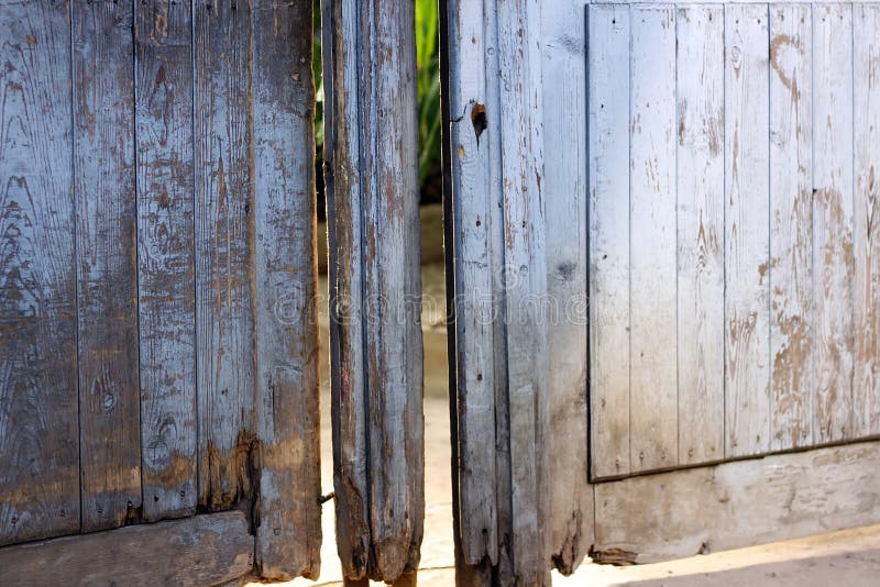 Old wooden broken doors stock image. Image of broken - 91876419