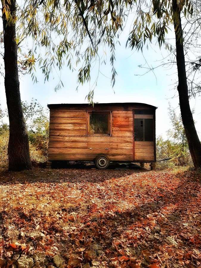 Old wooden caravan stock photo. Image of door, wood, gipsy - 15029178