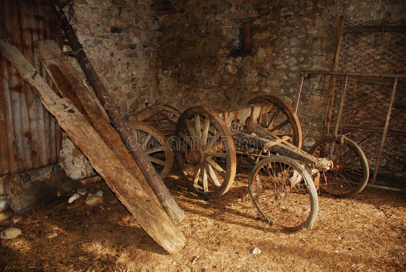 Old Wooden Cart stock image. Image of italian, carts - 12808115