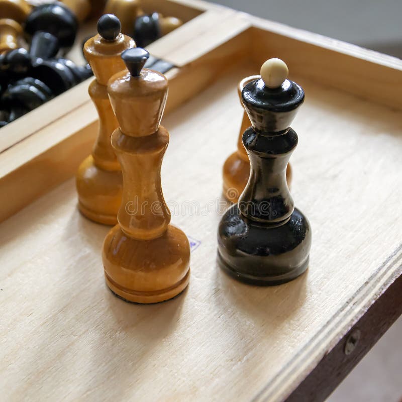 Old wooden chess set stock photo. Image of fight, objective - 216121954