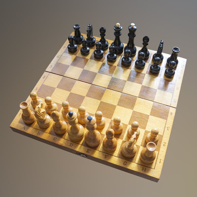 Old wooden chess set stock image. Image of black, marketing - 216909111