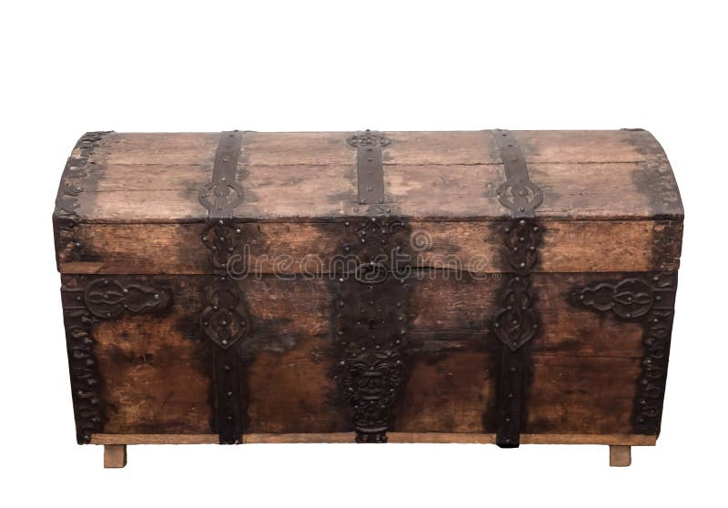 Old wooden chest. stock photo. Image of oldfashioned - 31299744