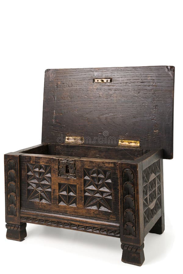 Old Wooden Chest stock photo. Image of wood, ornate, collection - 53845516