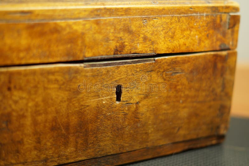 Old wooden chest keyhole stock photo. Image of vintage - 58530844