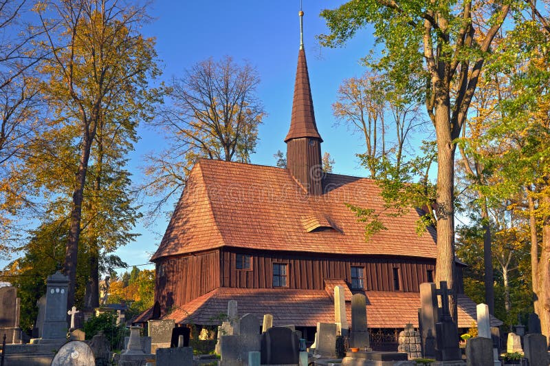 Old Wooden Church stock image. Image of cross, afternoon - 16649347