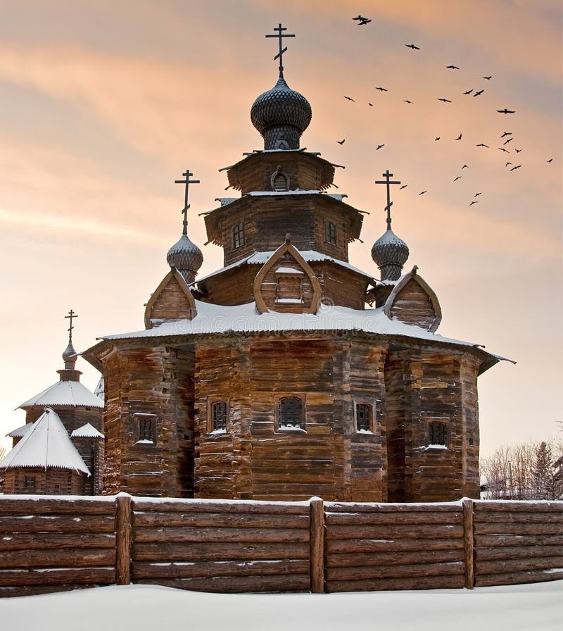 Old wooden church stock photo. Image of cross, plank - 28058234