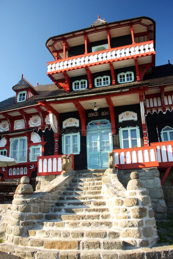 Old Wooden Colored Building Stock Photo - Image of architecture, grass ...