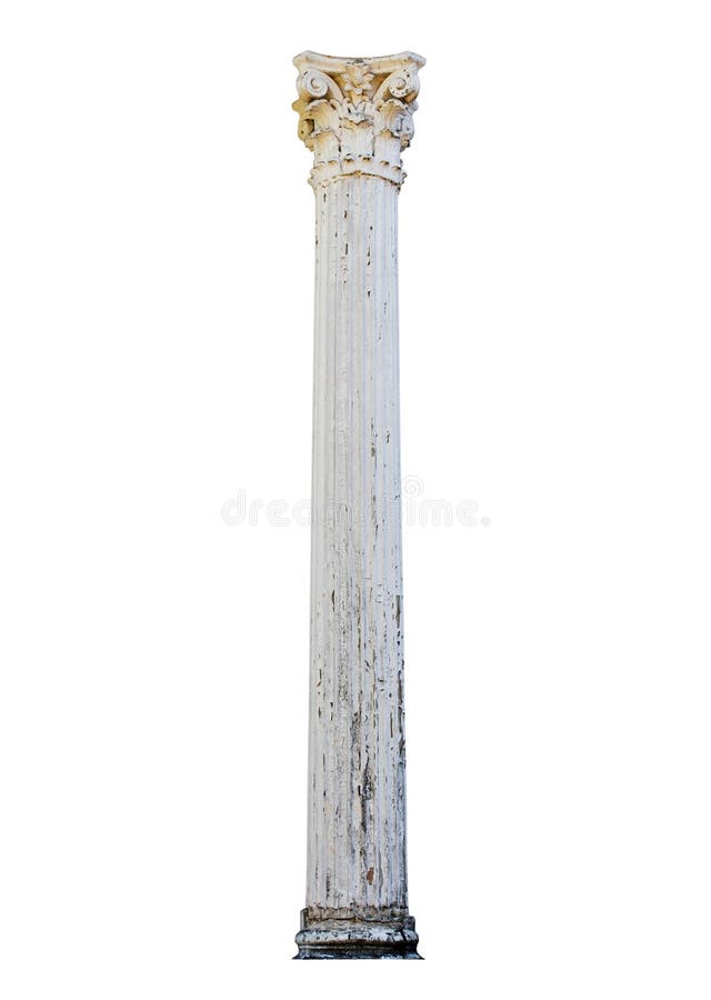 Column Isolated on White Background Stock Image - Image of background ...