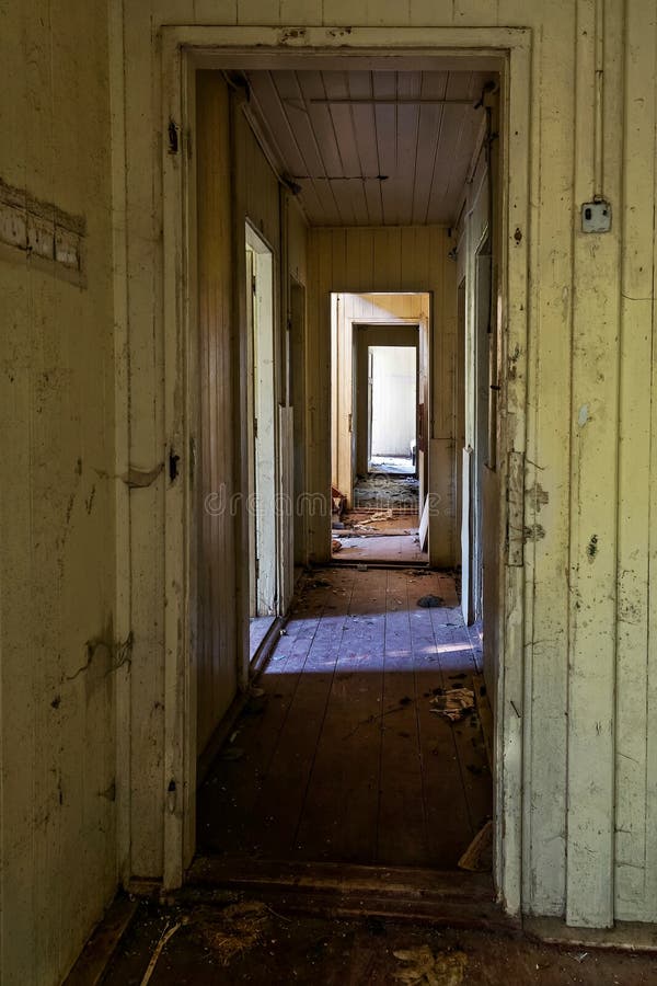 Old wooden corridor stock image. Image of debris, floor - 45091923