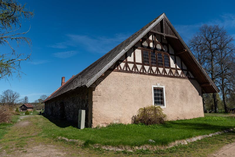 Old Wooden Countryside House Architecture Details Stock Image - Image ...
