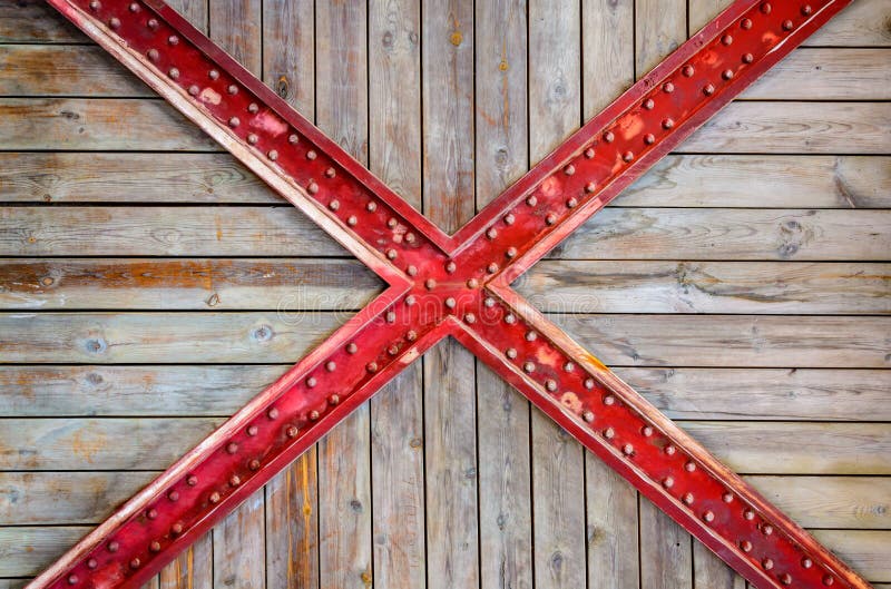 Cross Metal Structure Construction Site Beams X Shape Stock Photo ...