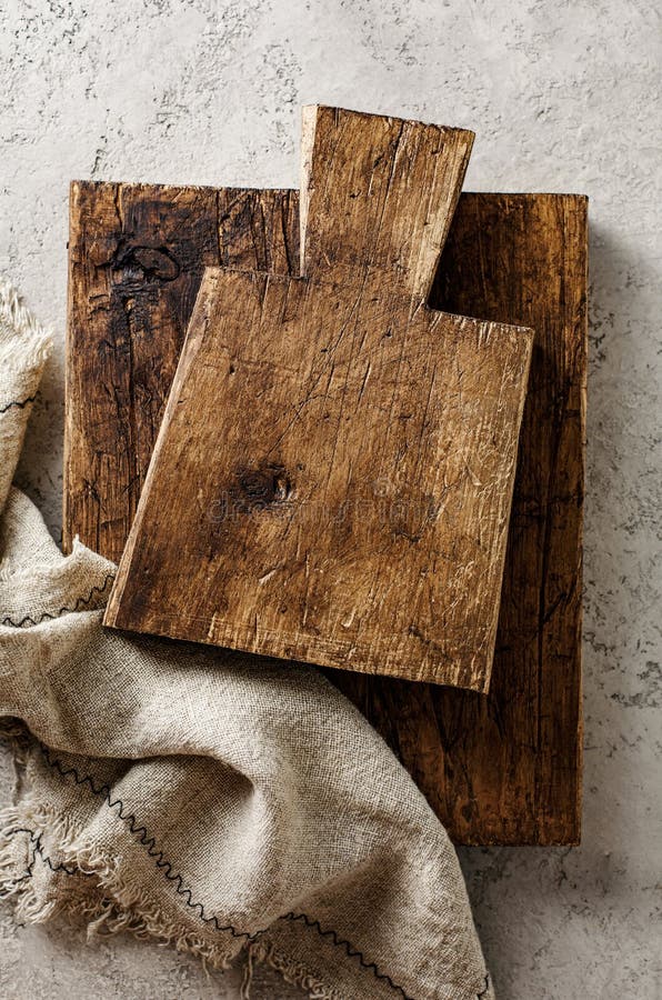 Old wooden cutting boards stock photo. Image of recipe - 130275626