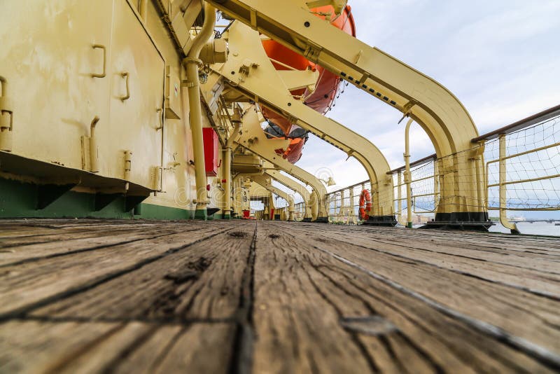Old Wooden Deck of a Vintage Icebreaker Stock Photo - Image of marine ...